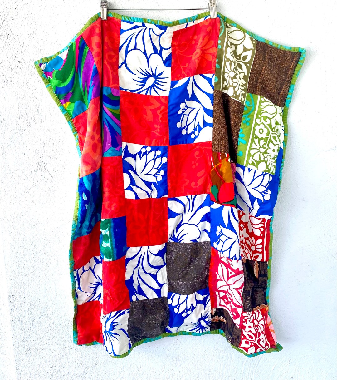 Vintage Hawaiian Patchwork Baby Blanket 60s 70s Psychedelic Quilt - Etsy