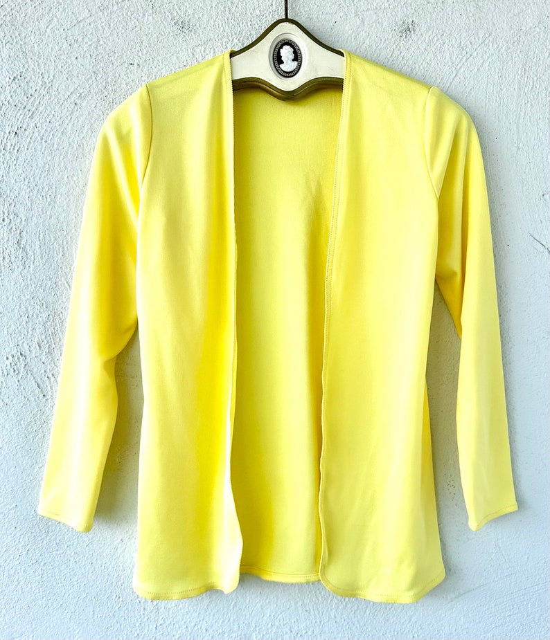Vintage 60s Yellow Skirt Set: Ruffle Cardigan, Tiered Skirt - Etsy