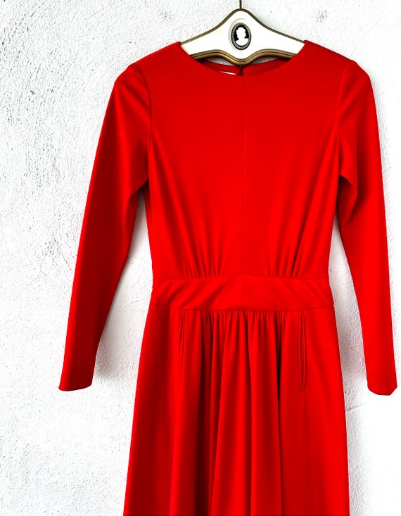 Vintage James Daugherty 70s Red Dress 1970s Disco Des… - Gem