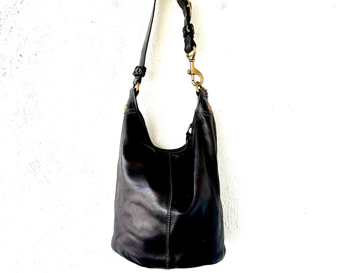 Vintage Coach Legacy Leather Bag Black Crossbody Hobo Purse - Etsy