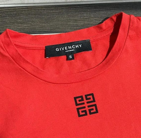 Vintage Givenchy Logo Red Top Uniform Shirt - Gem