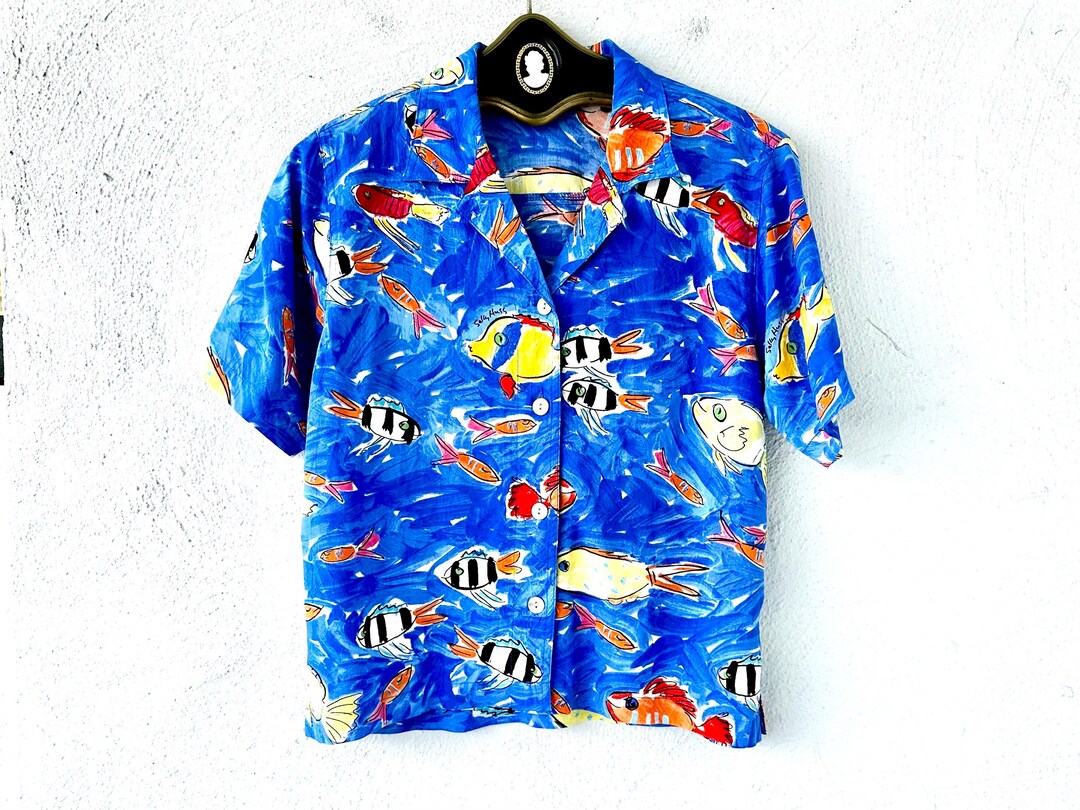 Vintage Hawaiian Fish Aloha Shirt // Hawaii Tropical Aquarium Coral ...