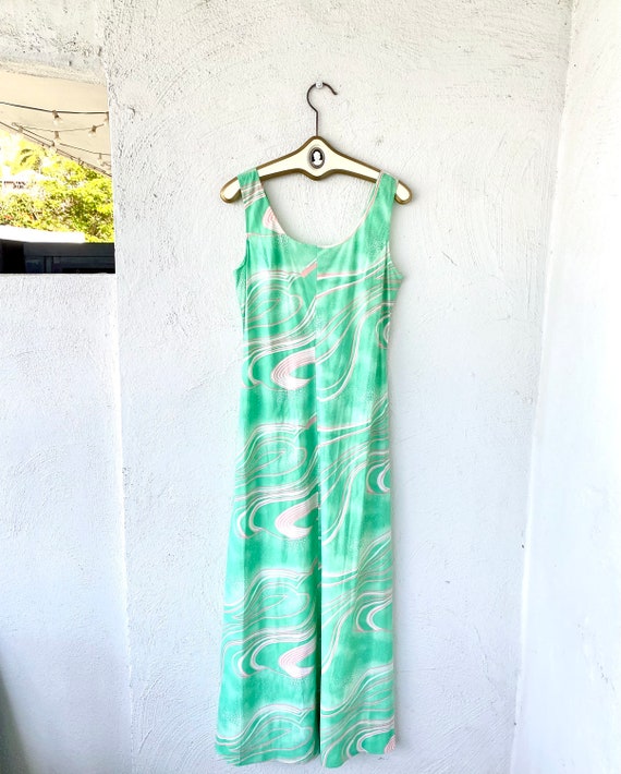 1970s marbled maxi dress - Gem