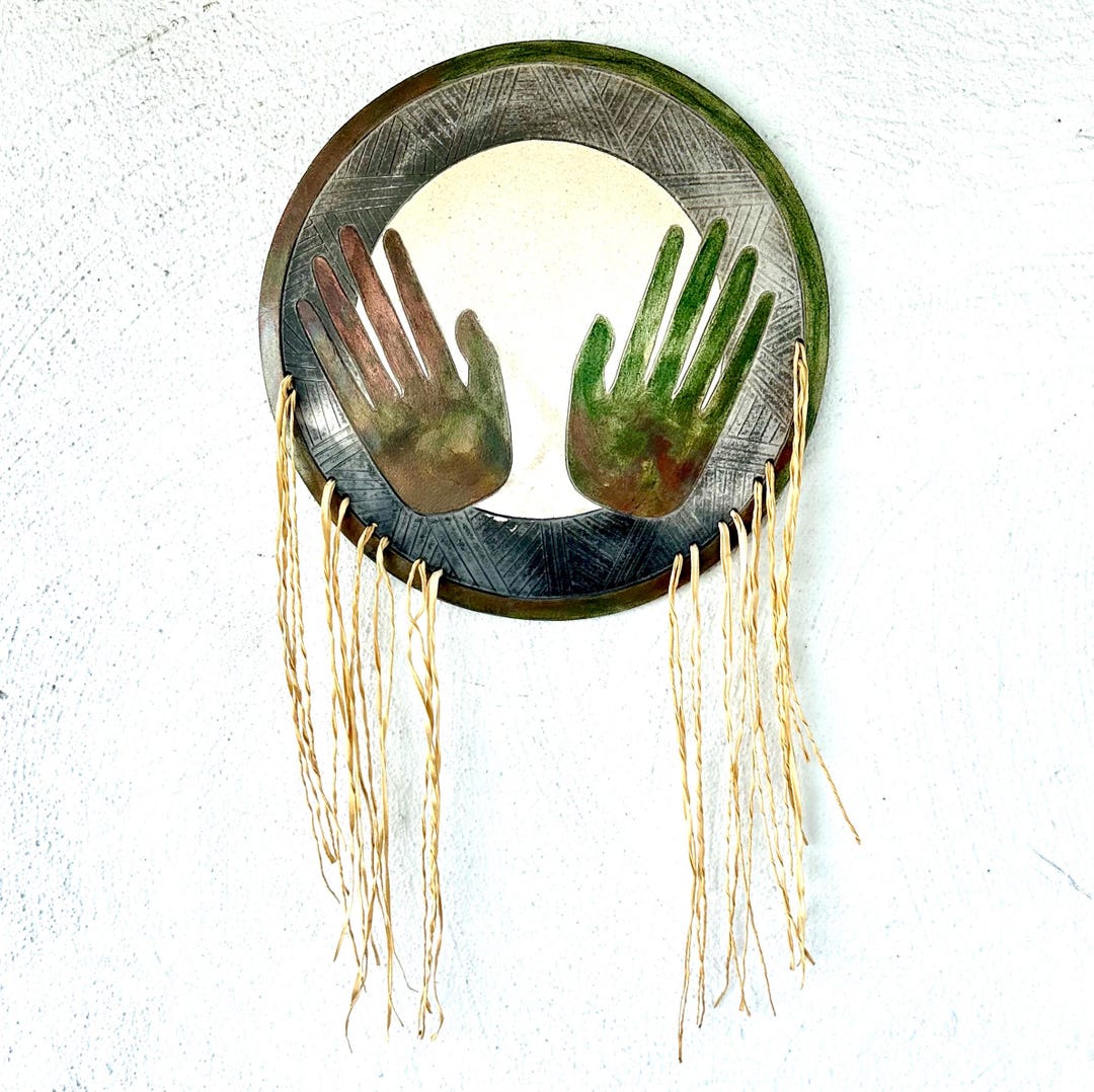 Vintage Cherokee Ceramic Wall Hanging: Jane Osti Artisan Native ...
