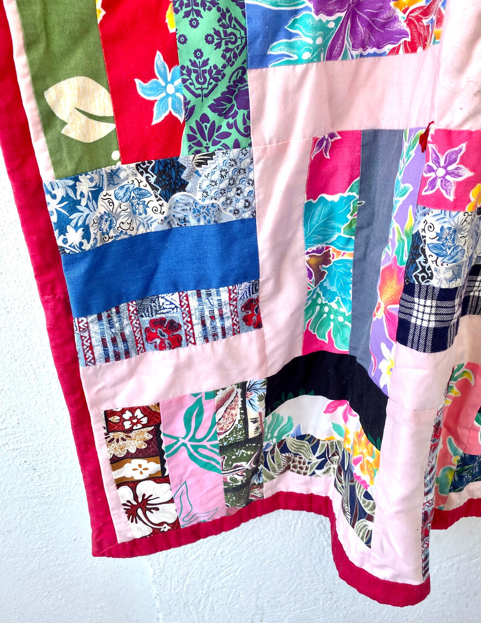 Vintage Hawaiian Patchwork Quilt Hawaii Baby Blanket Pink - Etsy