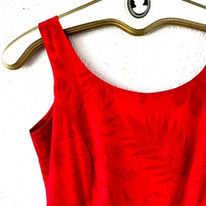 Vintage Hawaiian Muumuu Hawaii Formal Dress 50s Style Red Apron Dress ...