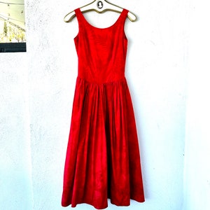 Vintage Hawaiian Muumuu Hawaii Formal Dress 50s Style Red Apron Dress ...