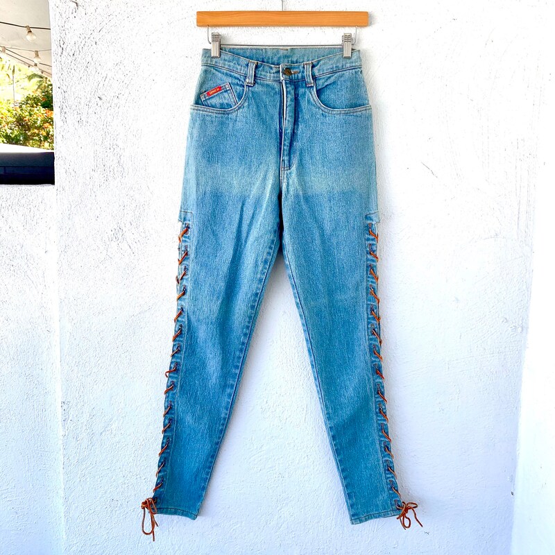Lace up Jeans - Etsy