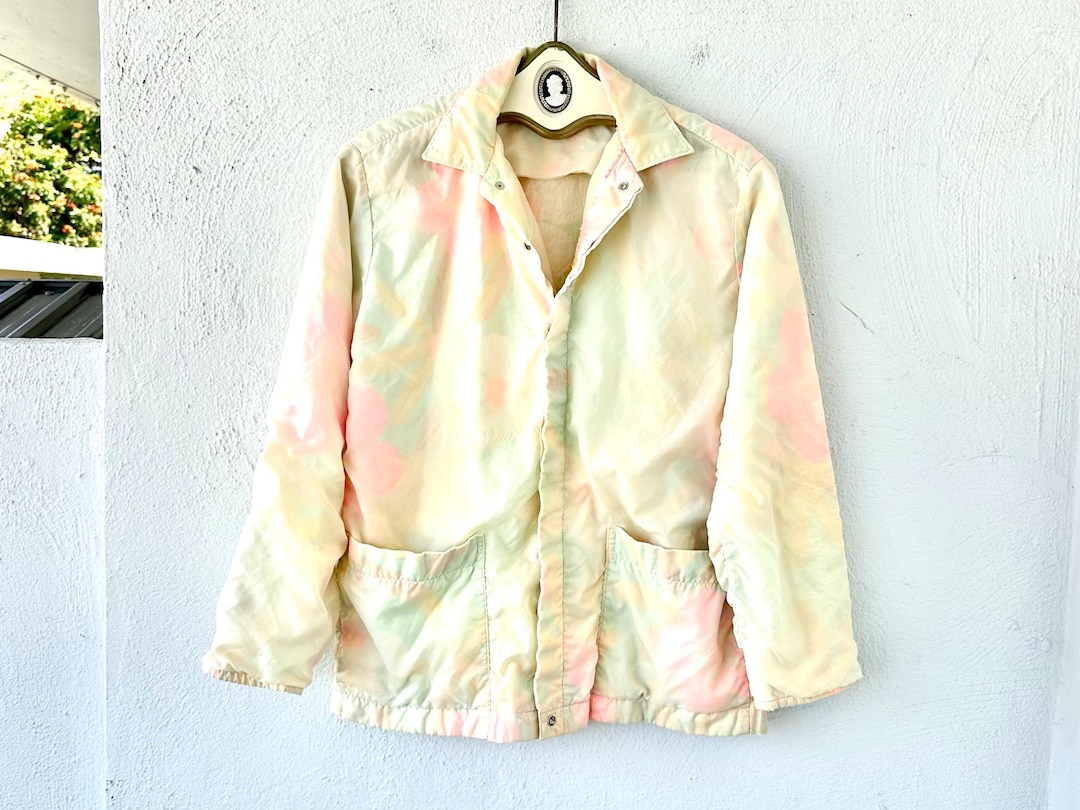 Vintage 60s Hawaiian Windbreaker Jacket 1960s Hawaii Mod Floral Shirt ...
