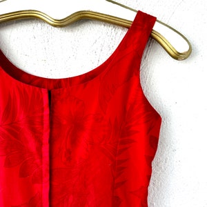 Vintage Hawaiian Muumuu Hawaii Formal Dress 50s Style Red Apron Dress ...
