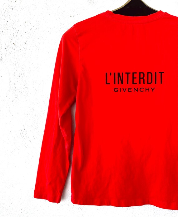 Vintage Givenchy Logo Red Top Uniform Shirt - Gem