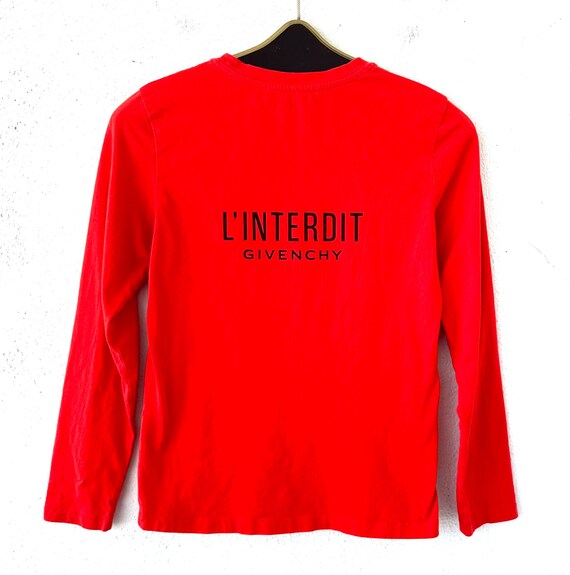 Vintage Givenchy Logo Red Top Uniform Shirt - Gem