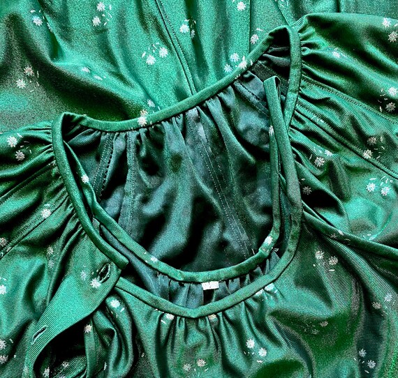 Vintage 70s Metallic Shiny Dress 1970s Lurex Bell Sle… - Gem