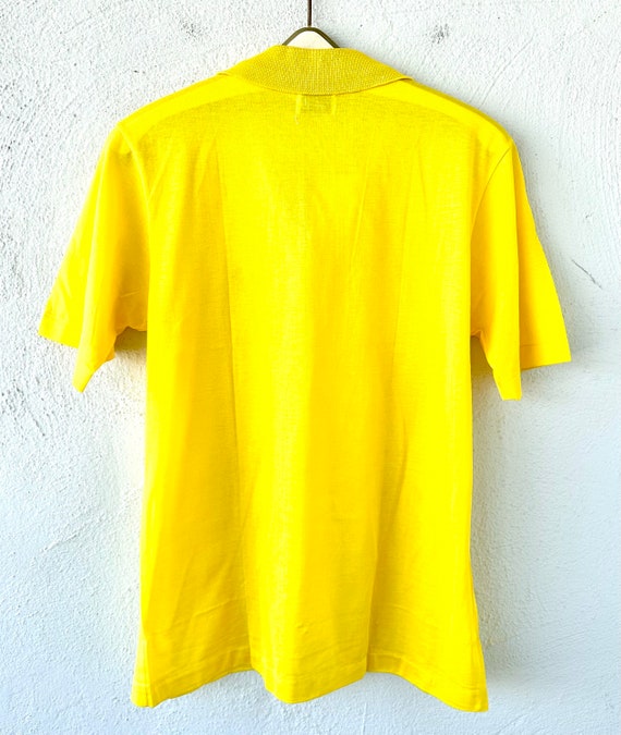 Vintage 70s Roadrunner Yellow Polo 1970s Bright Yellow - Gem