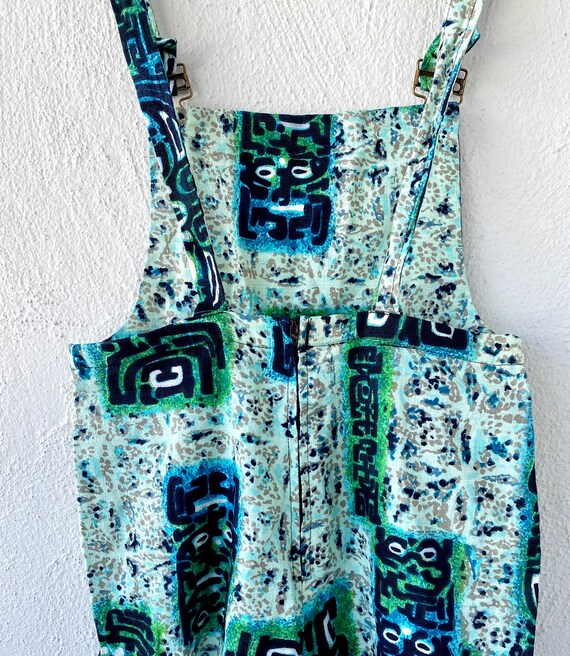 Vintage 60s 70s Psychedelic Hawaiian Graphic Overalls… - Gem