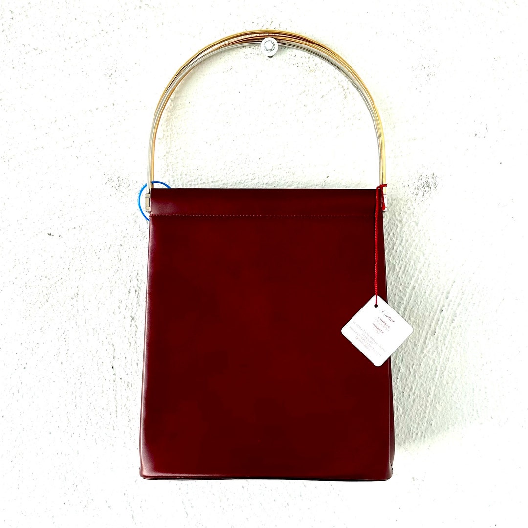 Cartier Trinity Leather Bag New Vintage Top Handle Purse Minimalist ...