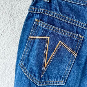 Vintage 70s Denim Back Pocket Stiched Jeans With Stretch // Disco Pants ...