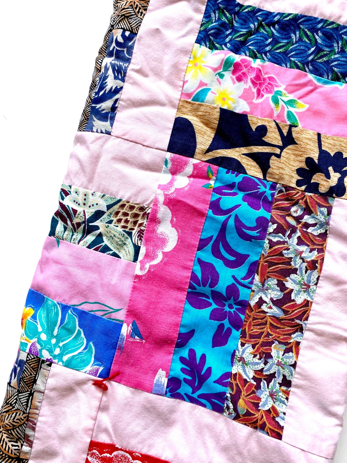 Vintage Hawaiian Patchwork Quilt Hawaii Baby Blanket Pink - Etsy