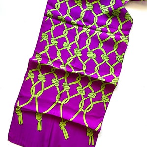 Vintage 60s Mod Scarf Purple Green 1960s Graphic Scarf Accessory - Etsy