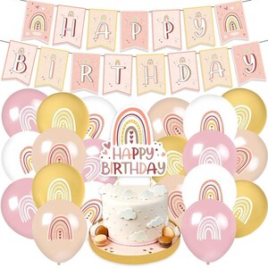 Boho Birthday Party Decorations, Happy Birthday Boho Theme Party, Boho ...