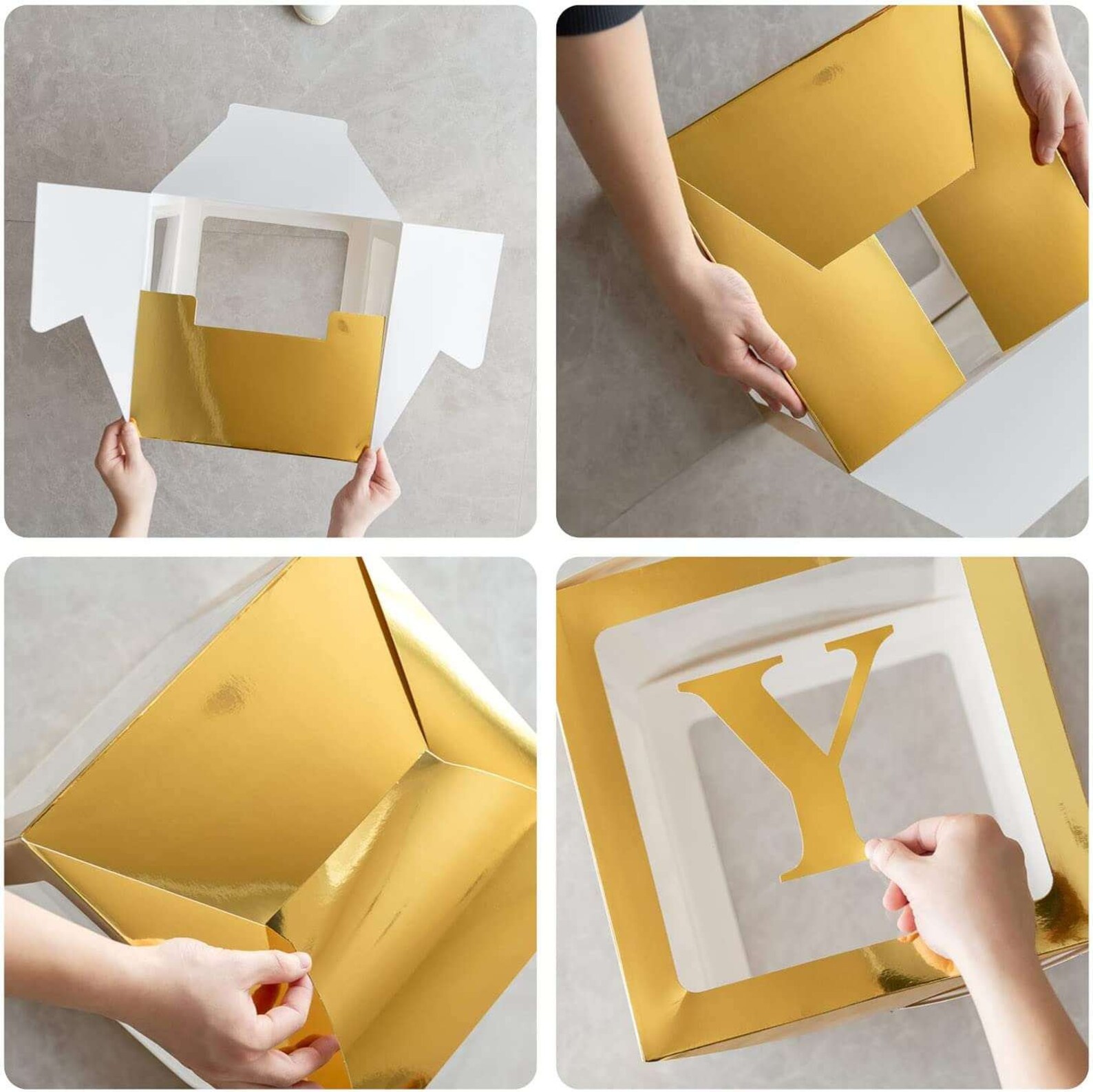 Gold Trim Translucent Baby Block Boxes Baby Block Boxes Baby - Etsy