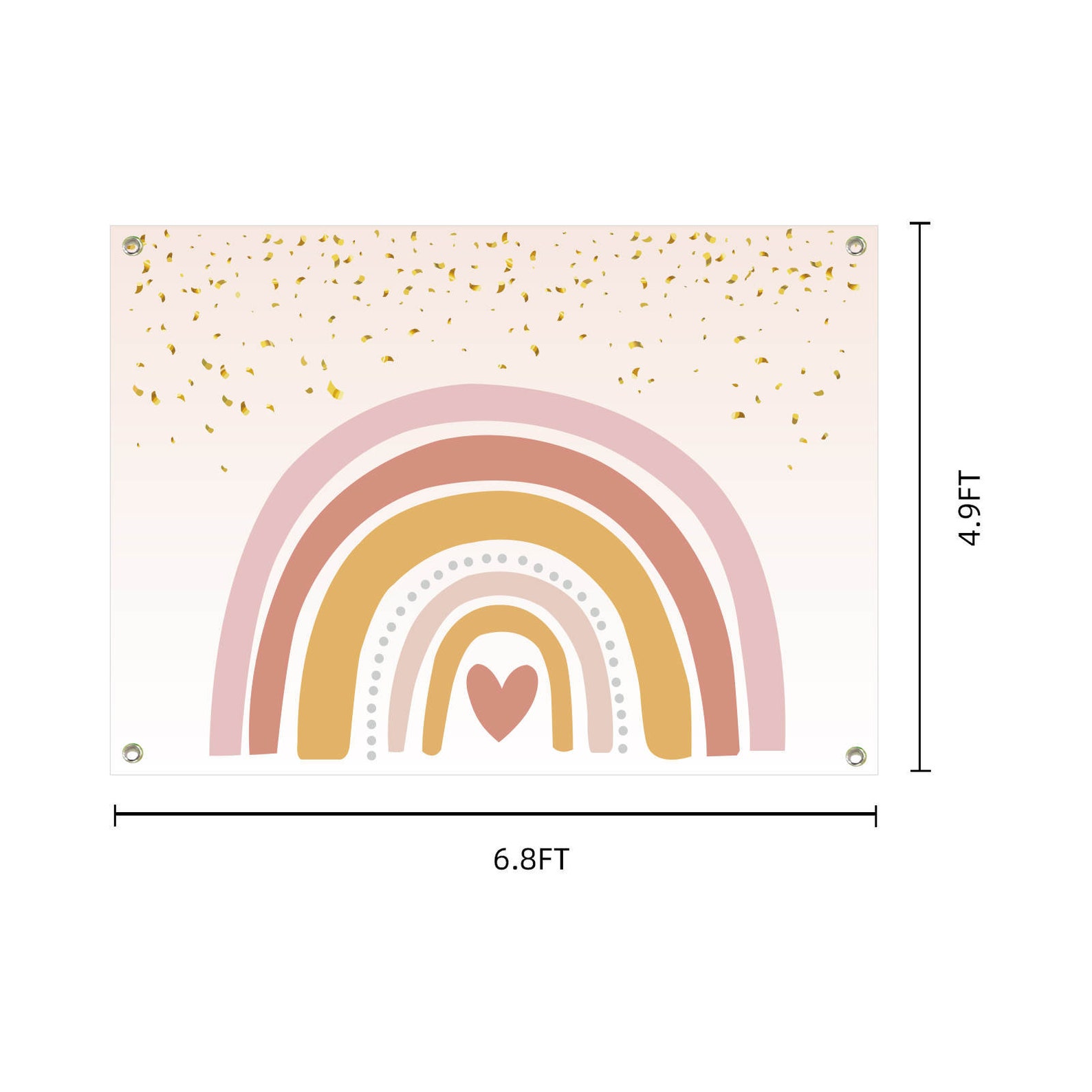 Boho Rainbow Backdrop Boho Baby Shower Backdrop Baby - Etsy