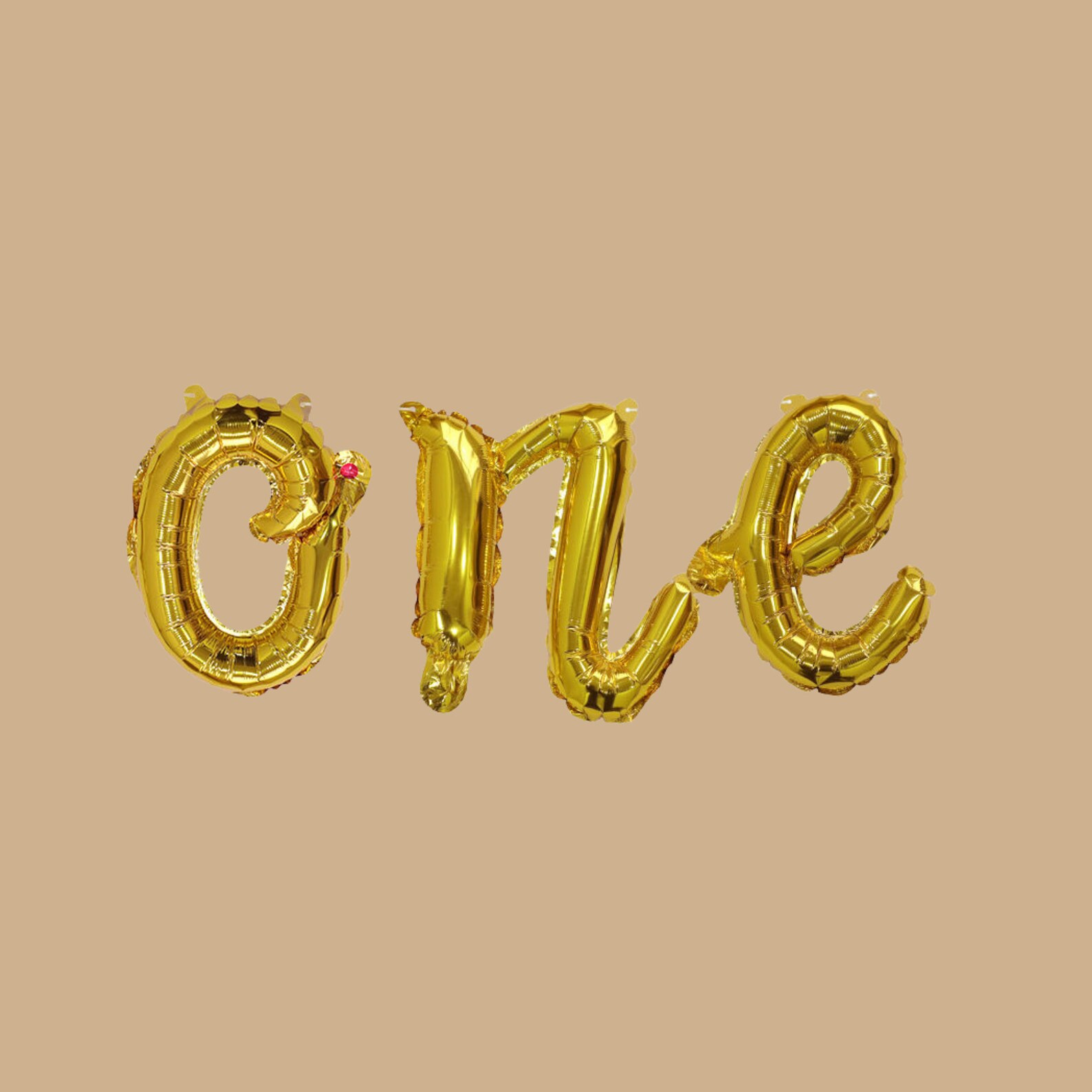 One Gold Script Balloon Banner One Gold Balloon One First - Etsy