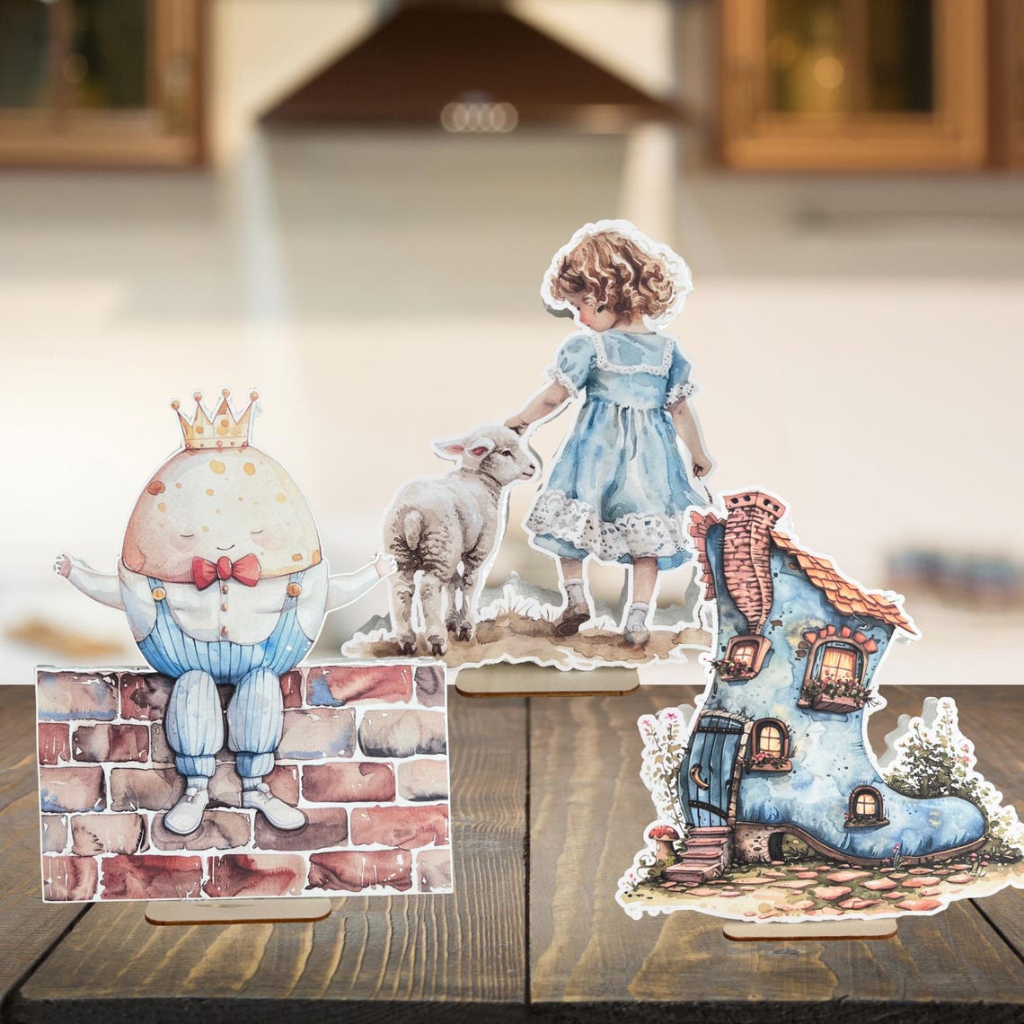 Nursery Rhymes Baby Shower Foam Cutouts With Wooden Stand, Centerpieces ...