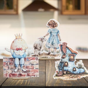 Nursery Rhymes Baby Shower Foam Cutouts With Wooden Stand, Centerpieces ...