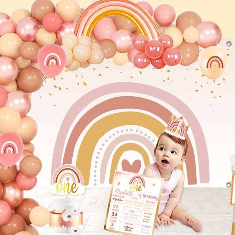 Boho Rainbow Backdrop Boho Baby Shower Backdrop Baby - Etsy