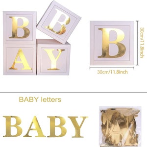 Gold BABY Letter Boxes: Baby Shower Decorations Kit - Etsy