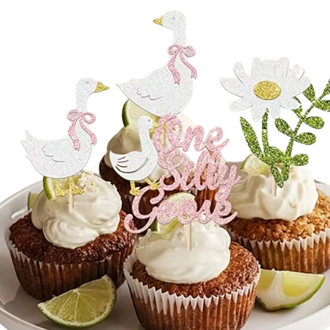 Silly Goose Cupcake Toppers: Farm Animal Party Decorations - Set of 24 ...