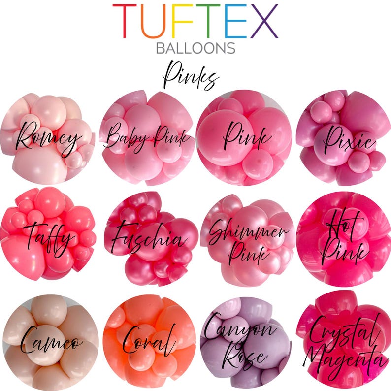 TUFTEX Pink Balloon Cluster Set: Garland Arch Party Decor - Etsy