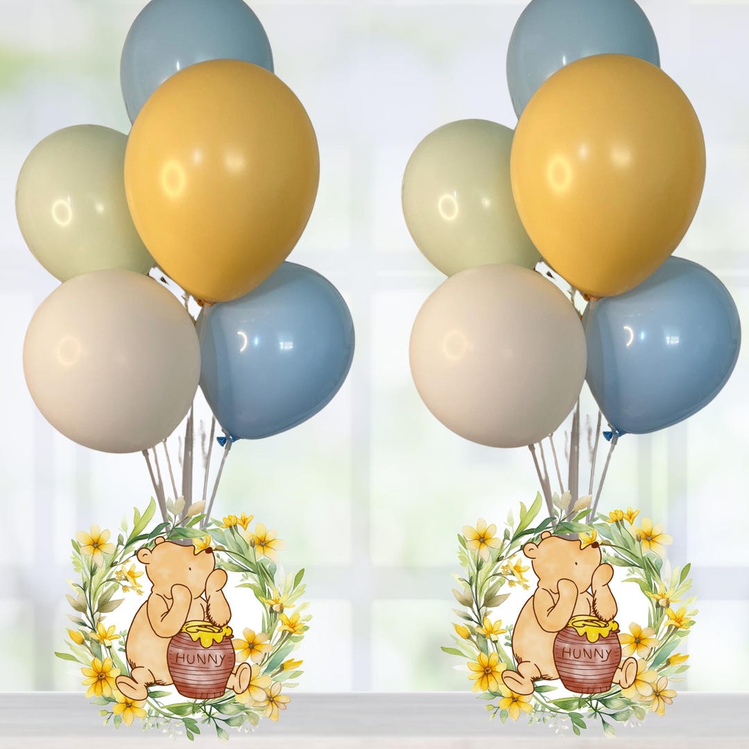 Winnie the Pooh Baby Shower Balloon Centerpiece Set - Etsy