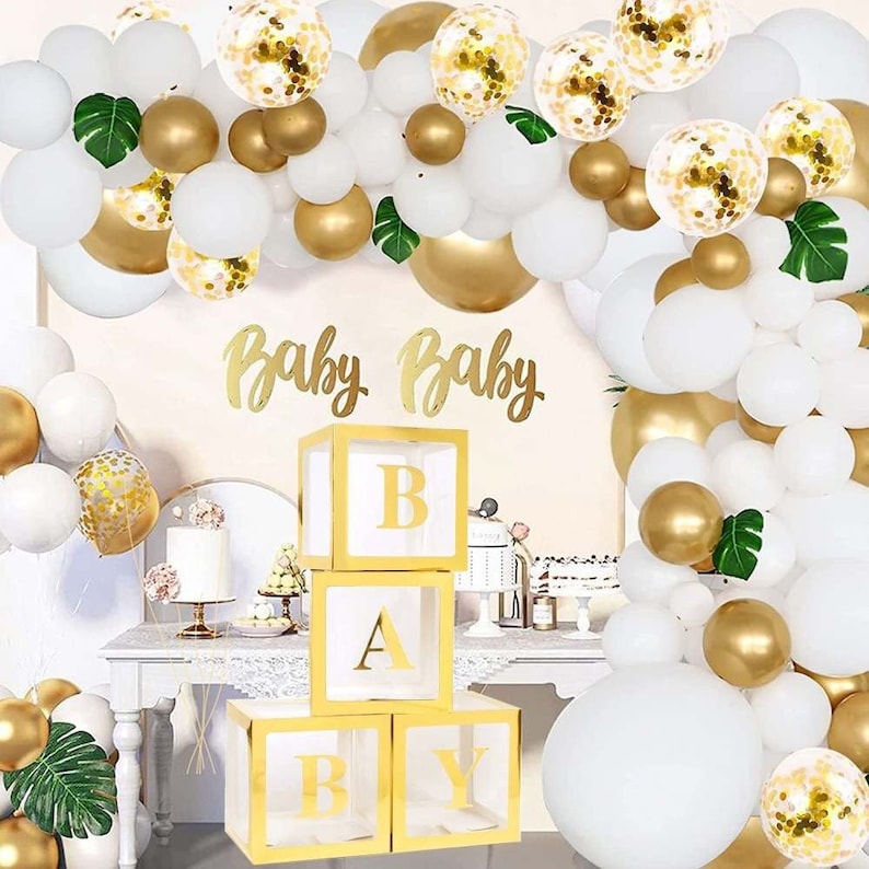 Gold Trim Translucent Baby Block Boxes Baby Block Boxes Baby - Etsy