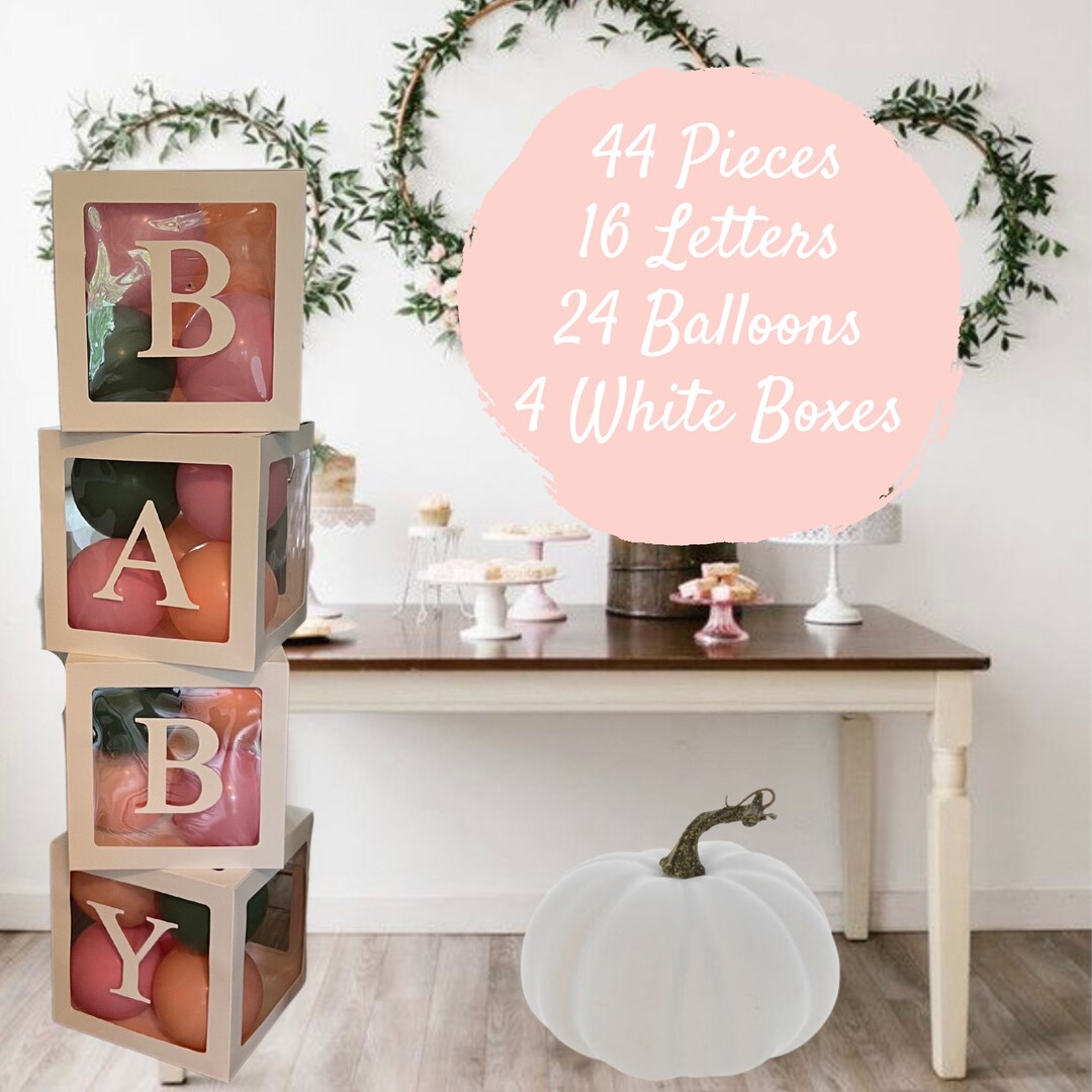 Baby Block Balloon Box With Letters Baby Shower Decorations - Etsy