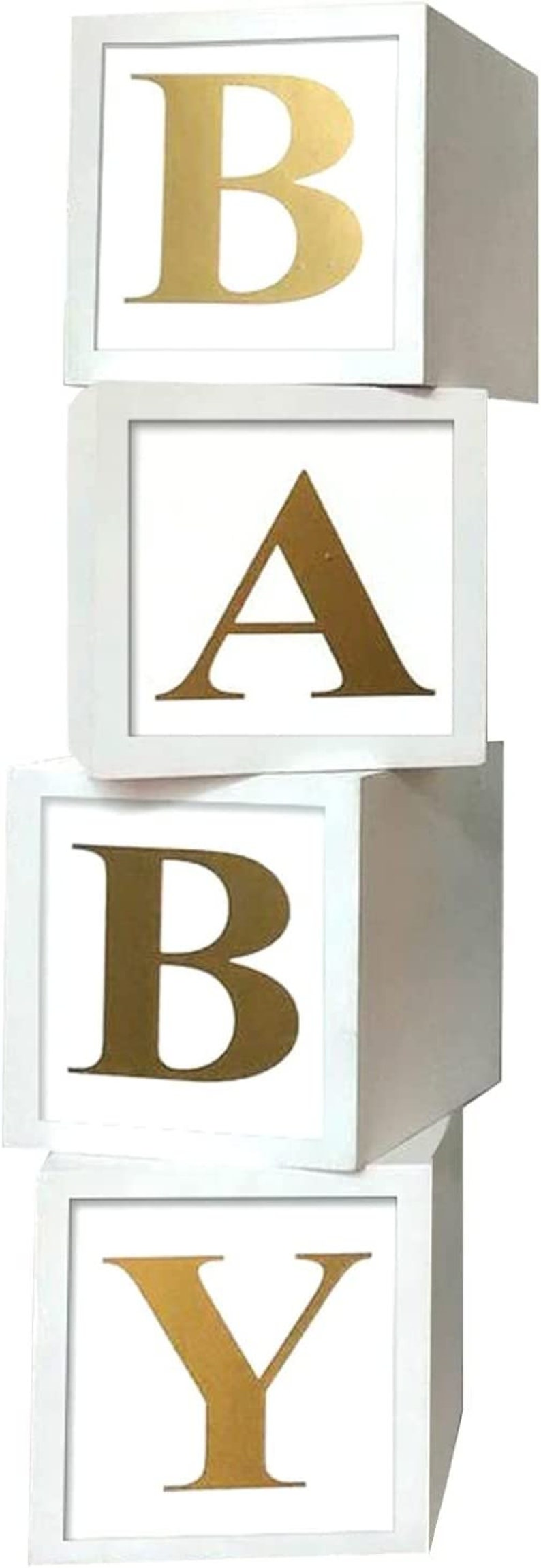 Gold BABY Letter Boxes: Baby Shower Decorations Kit - Etsy