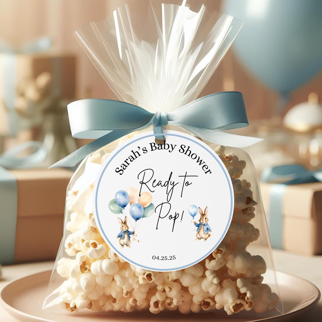 Peter Rabbit Inspired! Baby Shower Round Sticker Labels | Round Matte ...