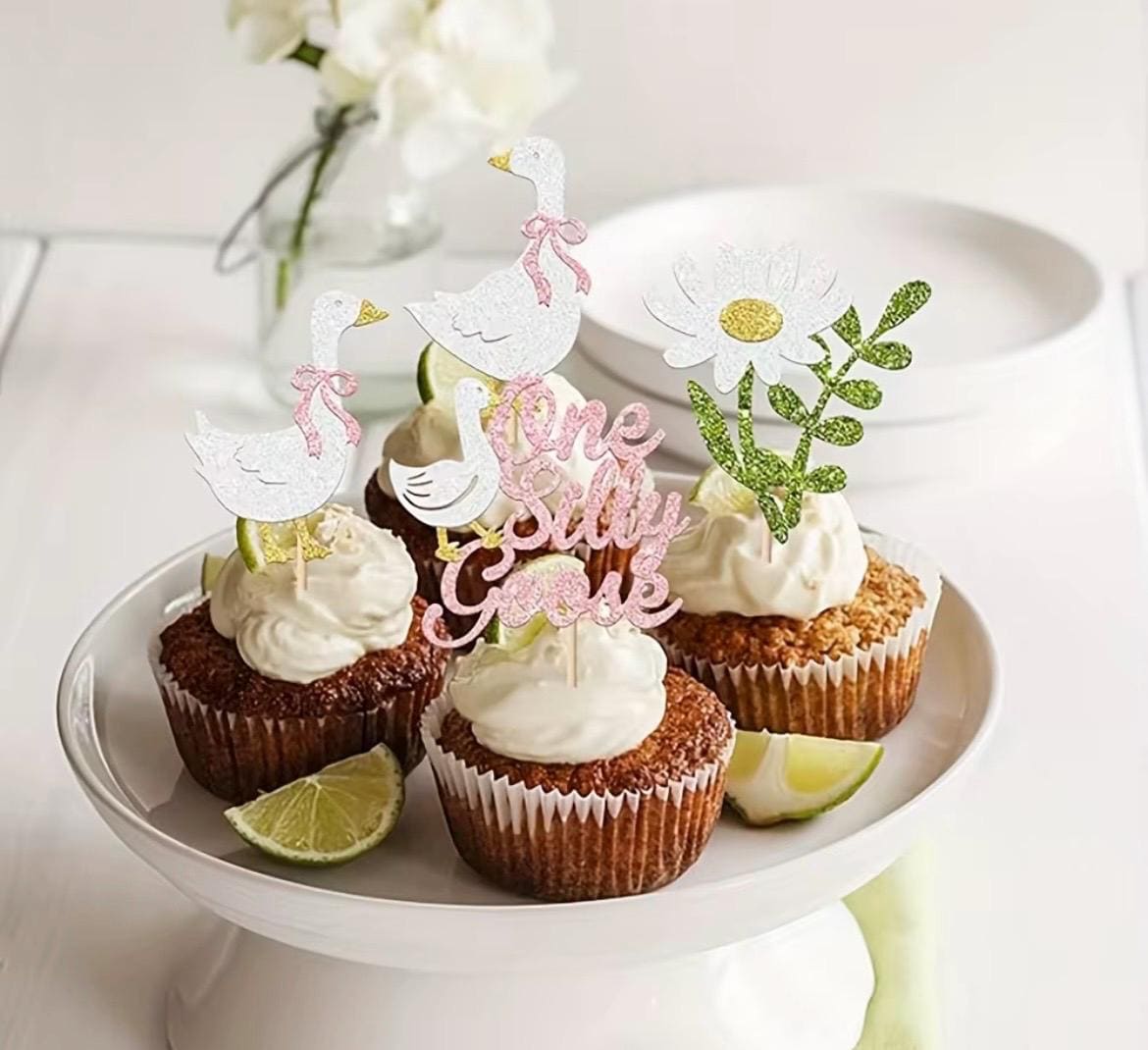 Silly Goose Cupcake Toppers: Farm Animal Party Decorations - Set of 24 ...
