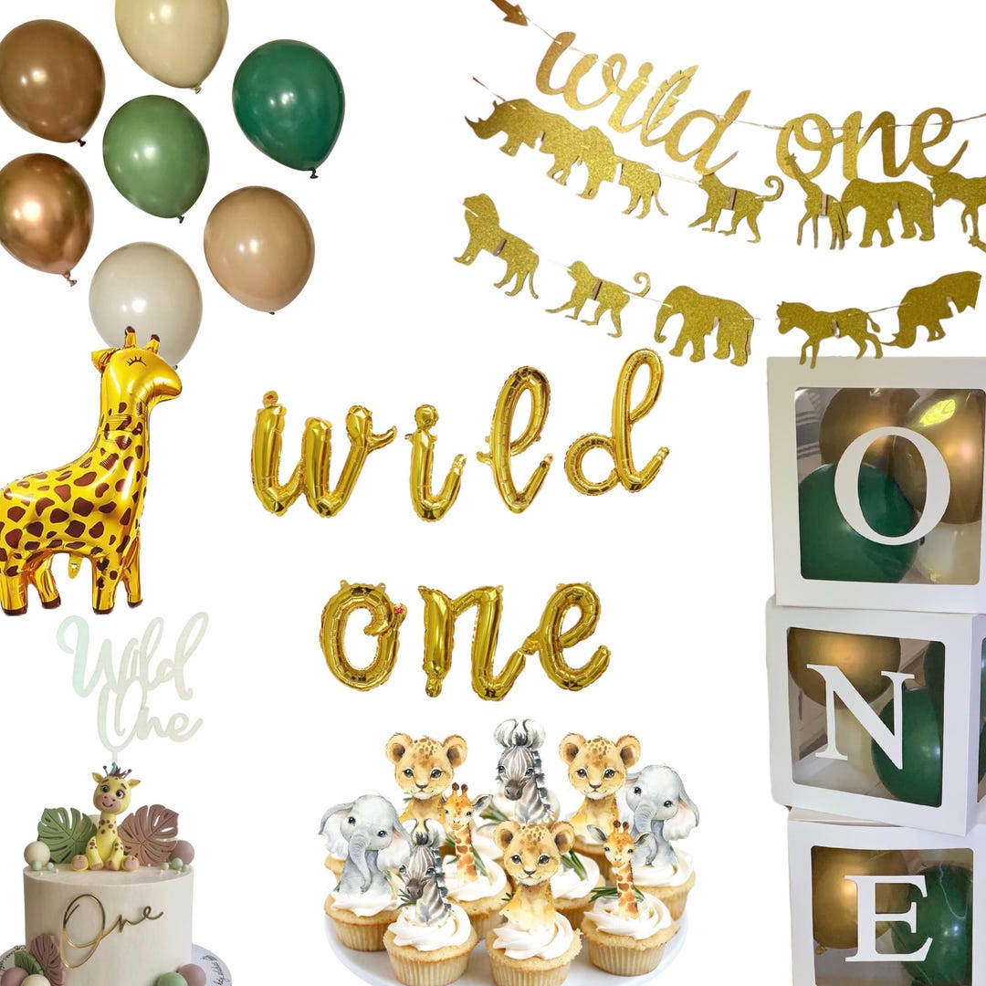 Wild One Birthday Party Package-safari First Birthday Party Kit-wild ...