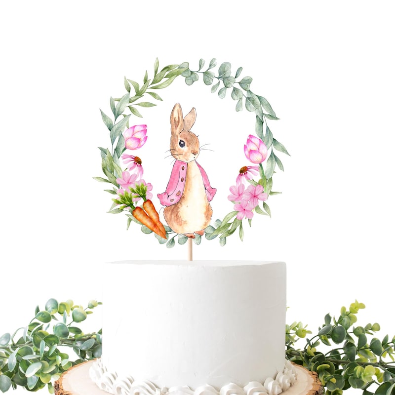 Rabbit Cake Topper - Etsy