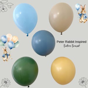Peter Rabbit Inspired Balloon Bouquet-baby Shower Balloons, Birthday ...
