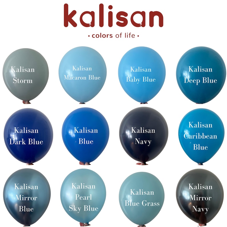 Kalisan Blue Balloon Cluster Set: DIY Garland Arch Decor - Etsy