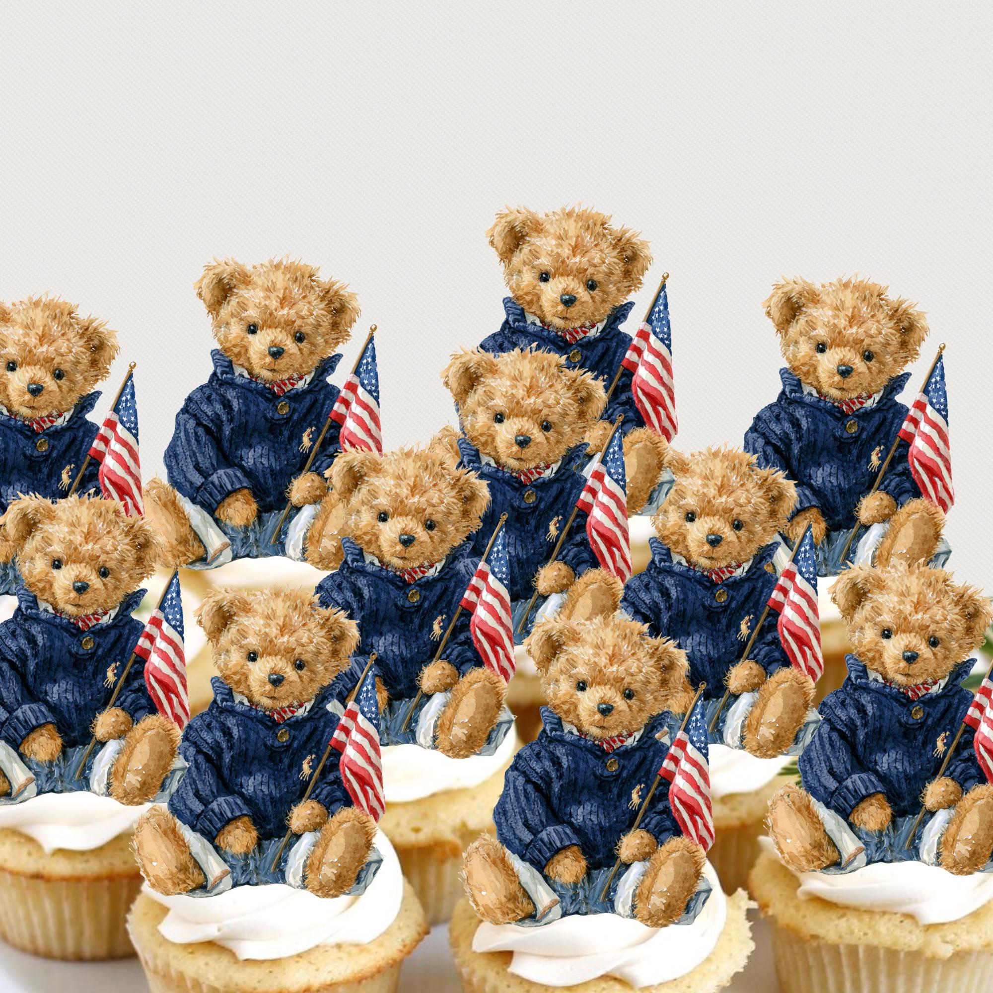 Preppy Polo Cupcake Toppers for Baby Shower or Birthday Set of 12 ...