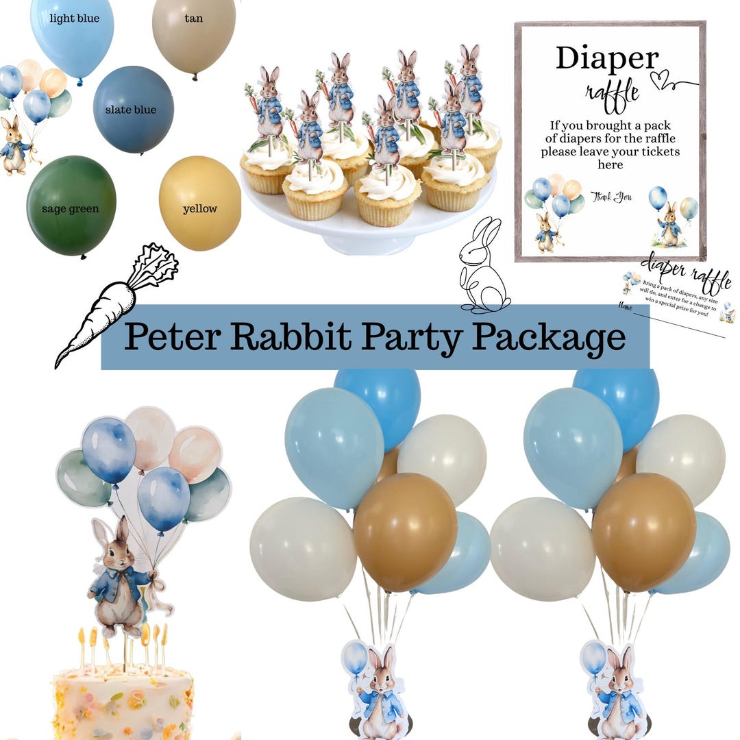 Peter Rabbit Inspired Baby Shower Party Package-spring Baby Shower ...