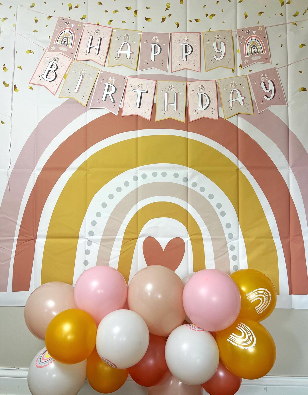 Boho Birthday Party Decorations, Happy Birthday Boho Theme Party, Boho ...