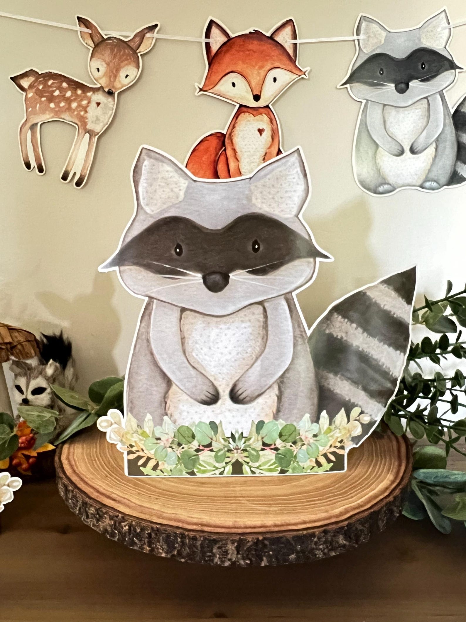Set of 4 Woodland Animals Cutouts With Stand - Etsy