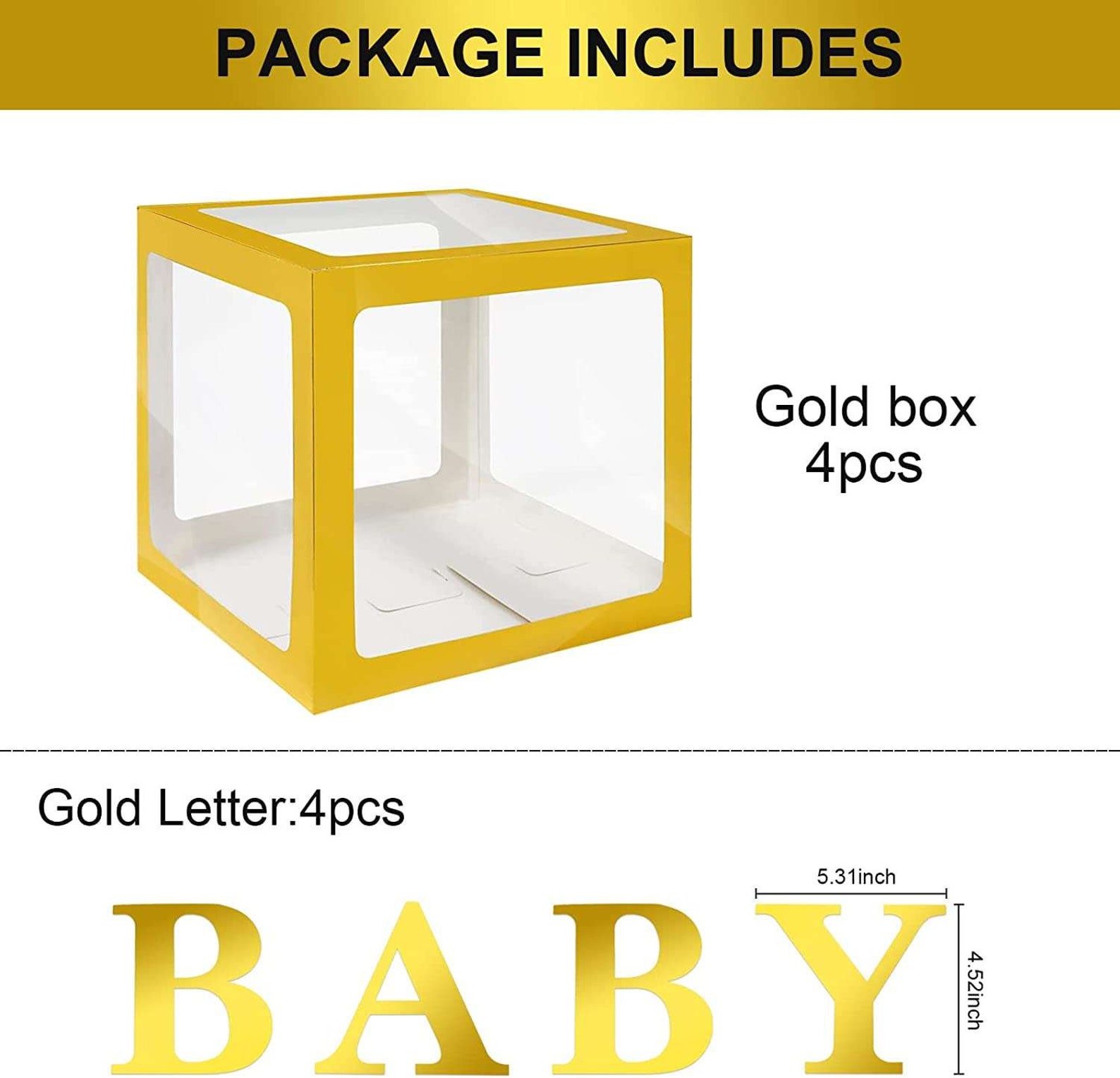 Gold Trim Translucent Baby Block Boxes Baby Block Boxes Baby - Etsy
