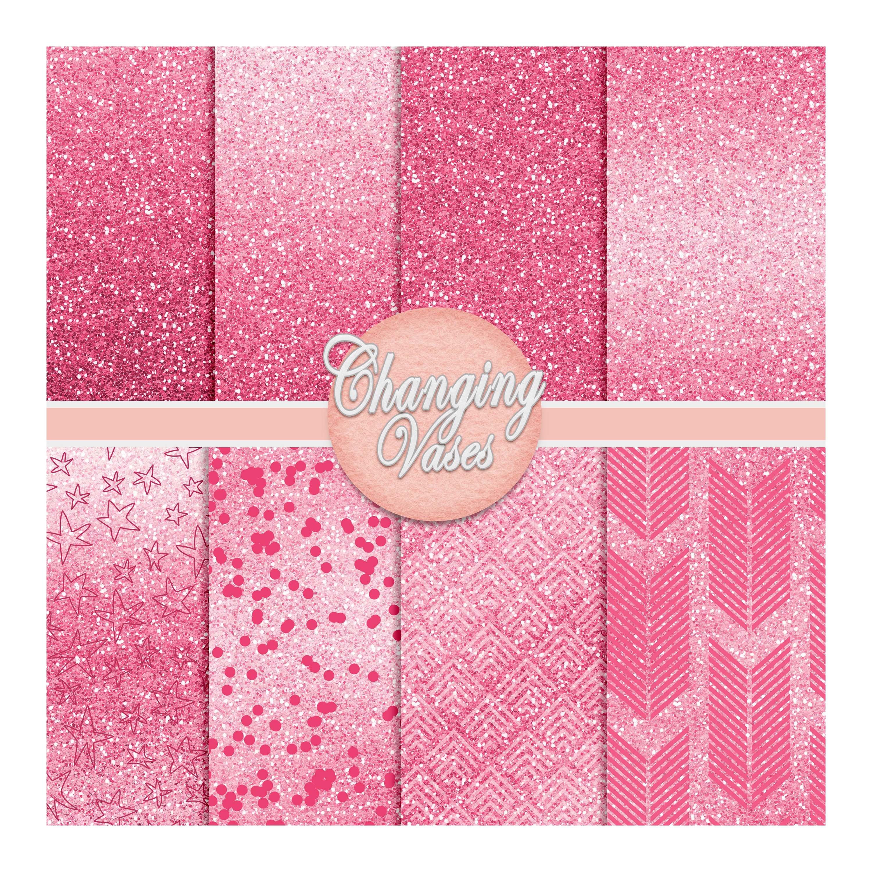 Hot Pink Glitter Paper