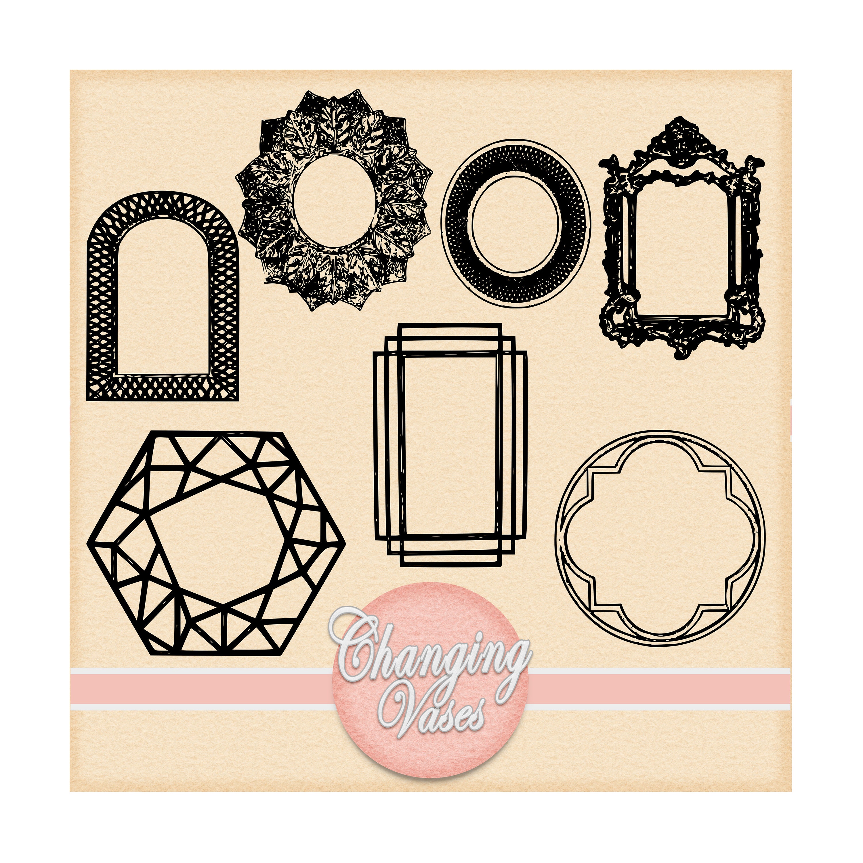 Fancy Black Frame Clipart